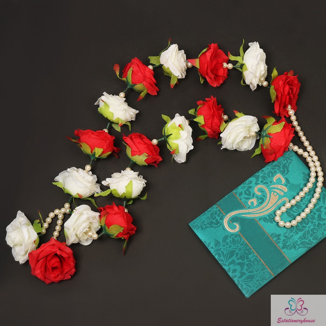 Wedding Garlands, Indian Wedding Rose Garland, Silk Flower Garland ...