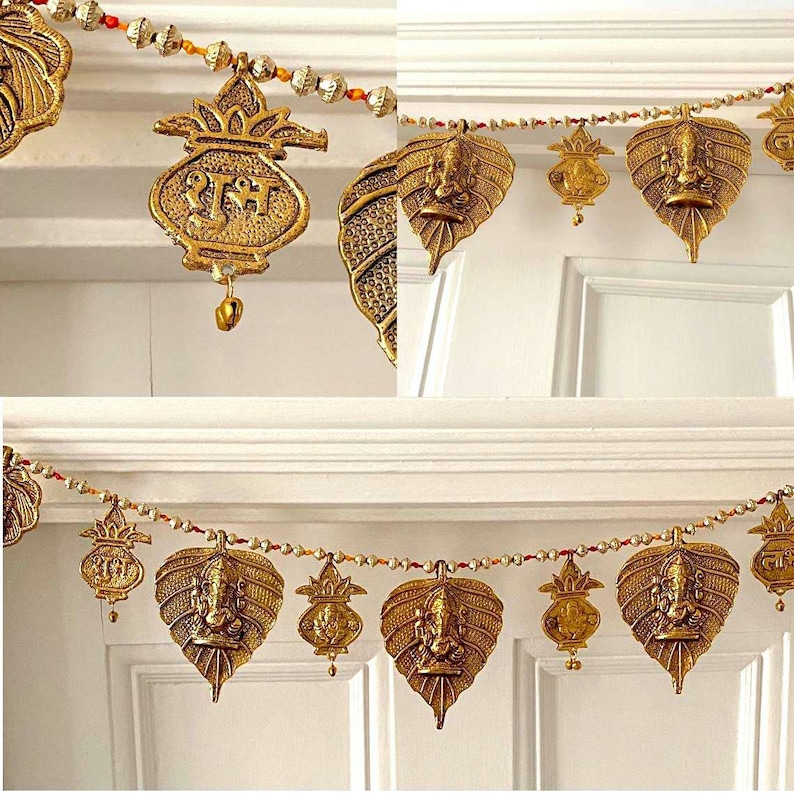 Door Wall Hanging Toran Metal Bandanwar Indian Traditional Good Luck ...