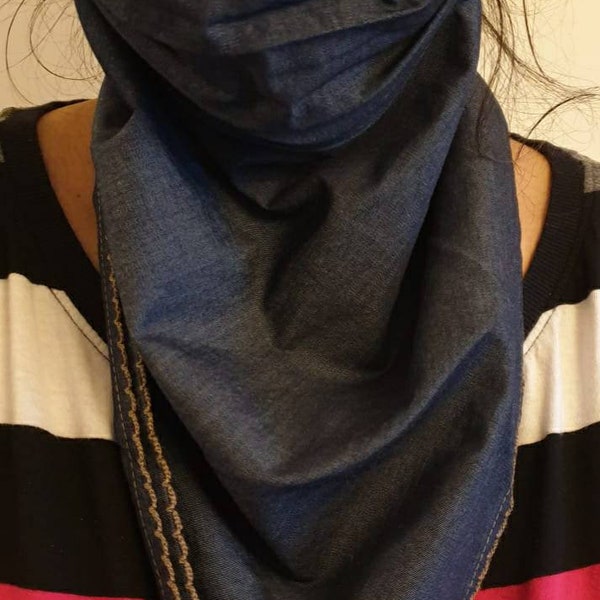 Denim Face Mask - Etsy