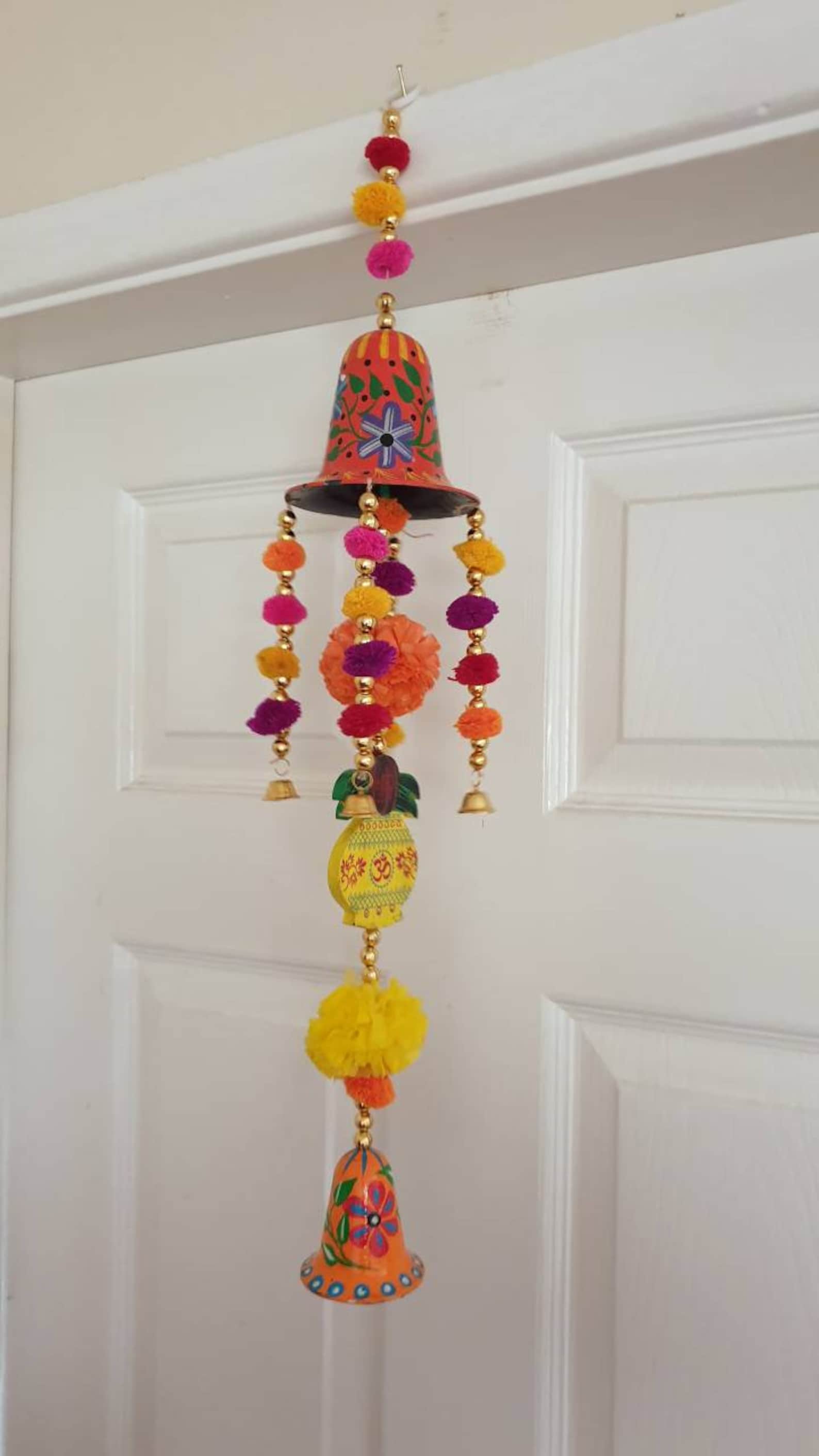 Indian Handcrafted Wind Chimes Rajasthani With Bells Marigold - Etsy