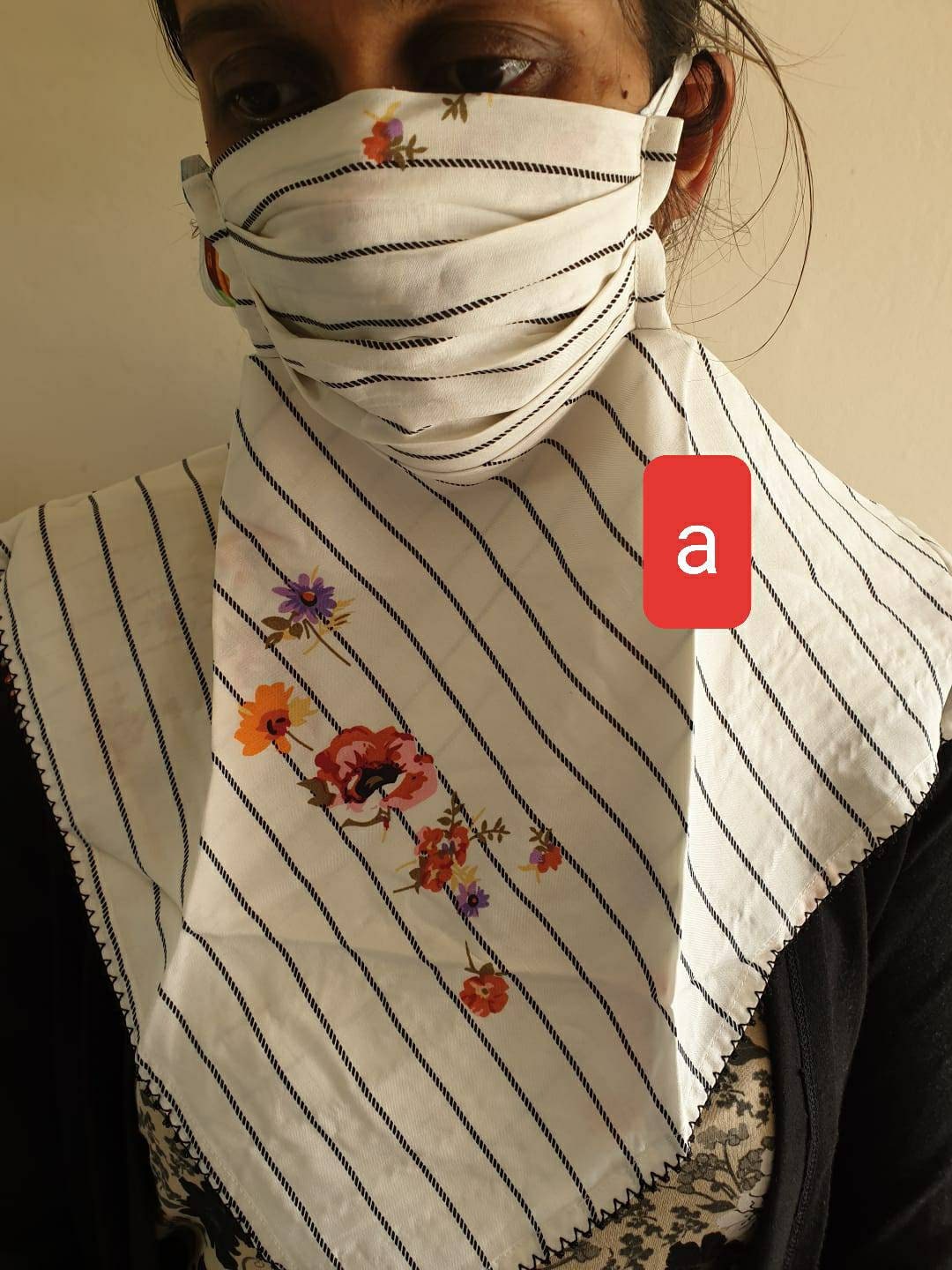 Pack of 2 Face Mask With Scarf Sun Protection Hanging Ear Scarves ...