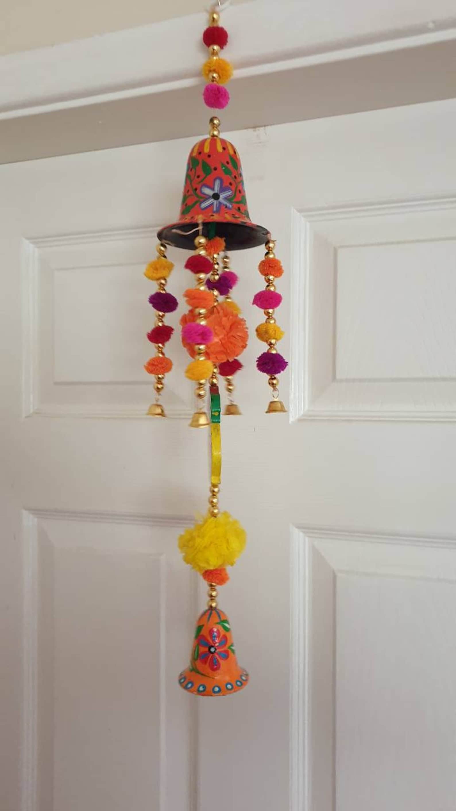 Indian Handcrafted Wind Chimes Rajasthani With Bells Marigold - Etsy