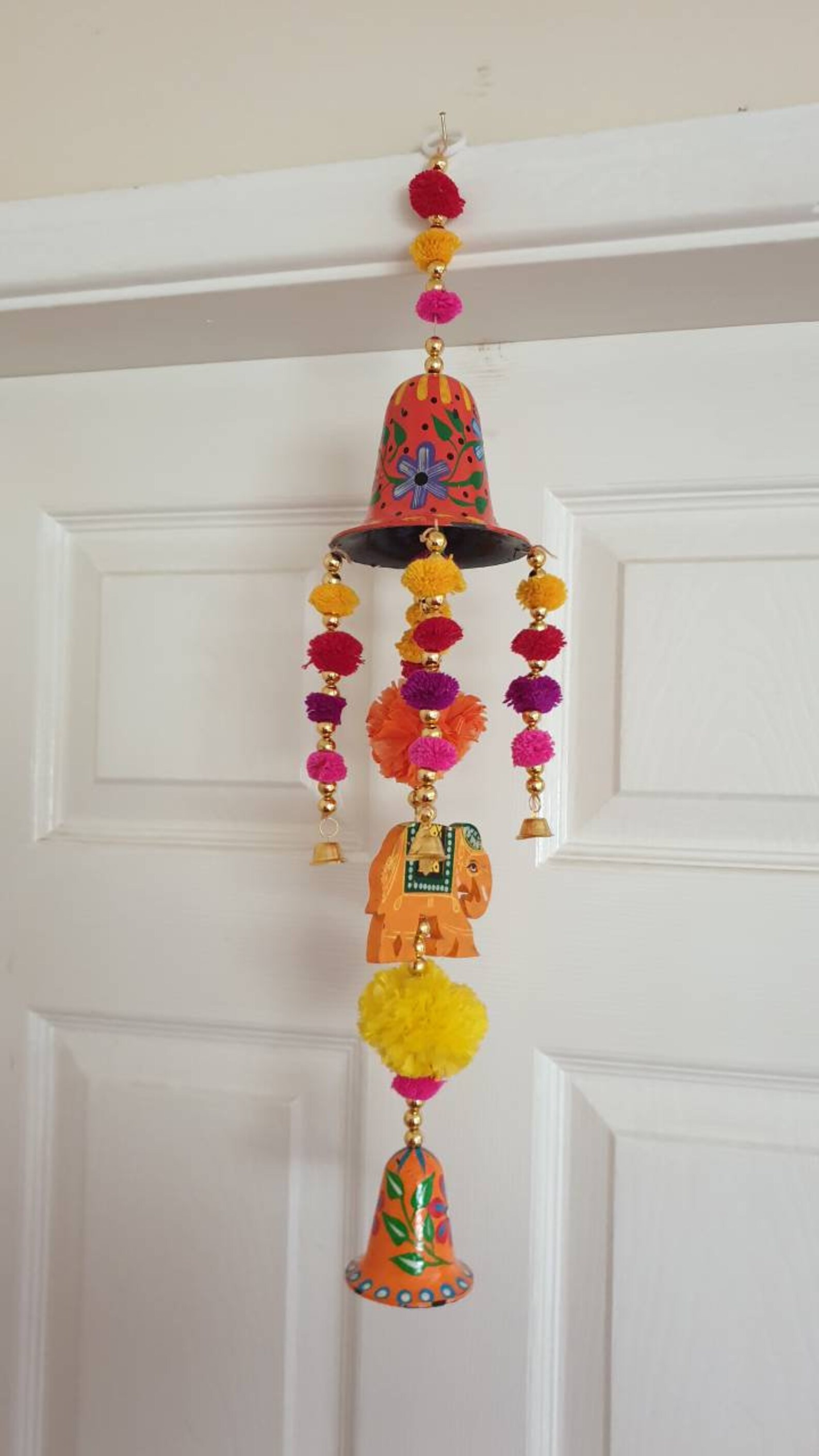 Indian Handcrafted Wind Chimes Rajasthani With Bells Marigold - Etsy