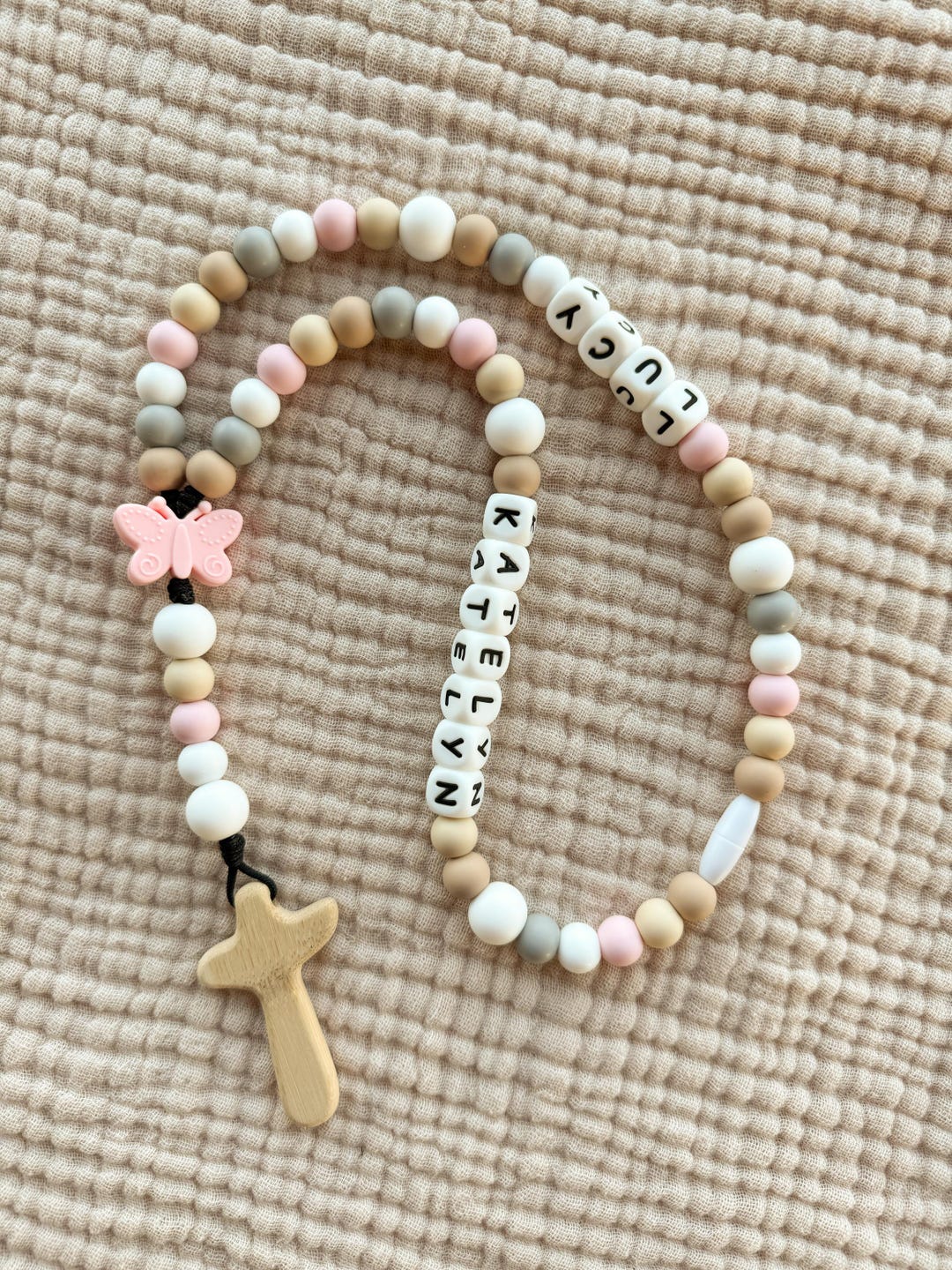 Butterfly | Custom Baby Rosary | Chewy Rosary for Babies | Catholic ...