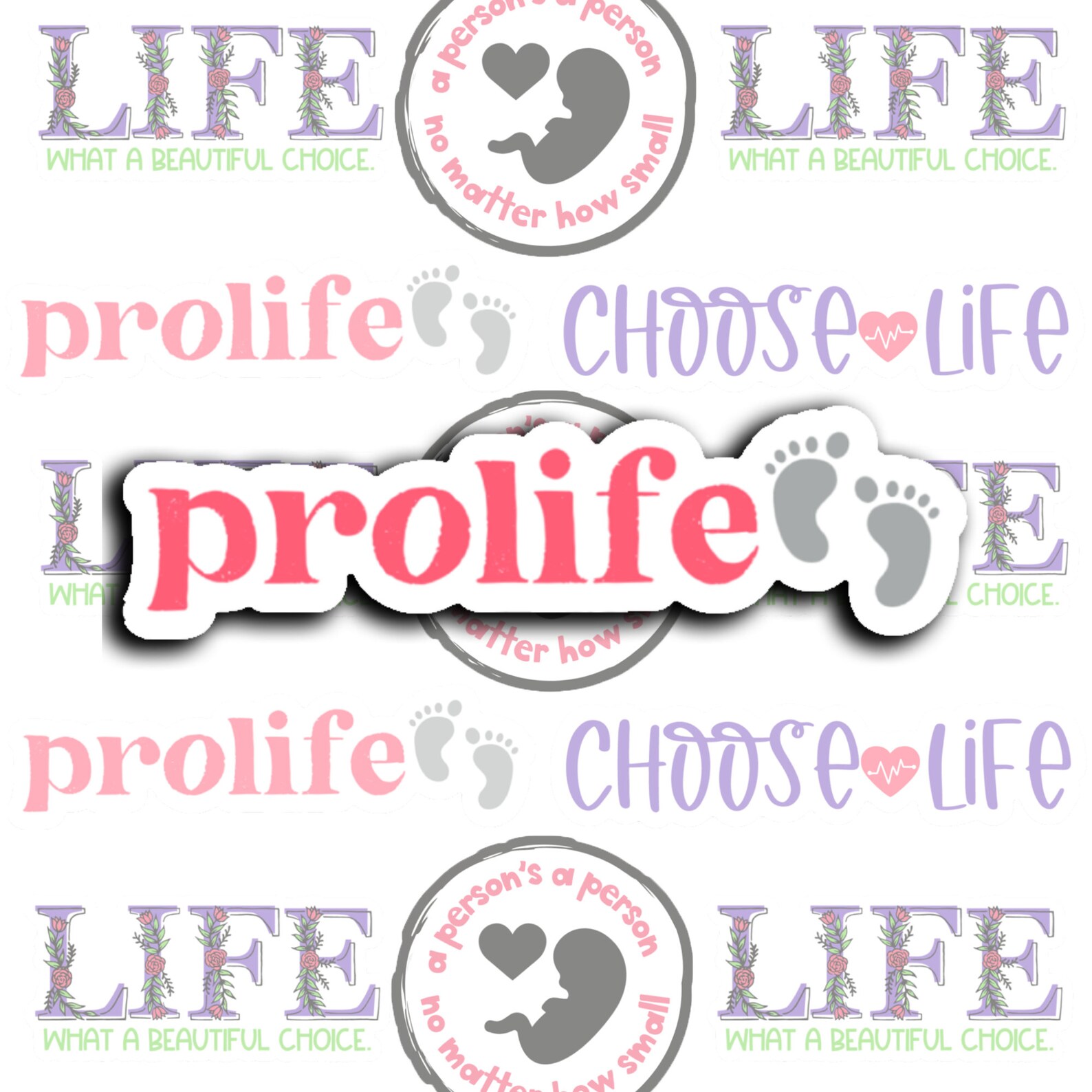 Pro-Life Sticker Pro-Life Movement Catholic Sticker | Etsy