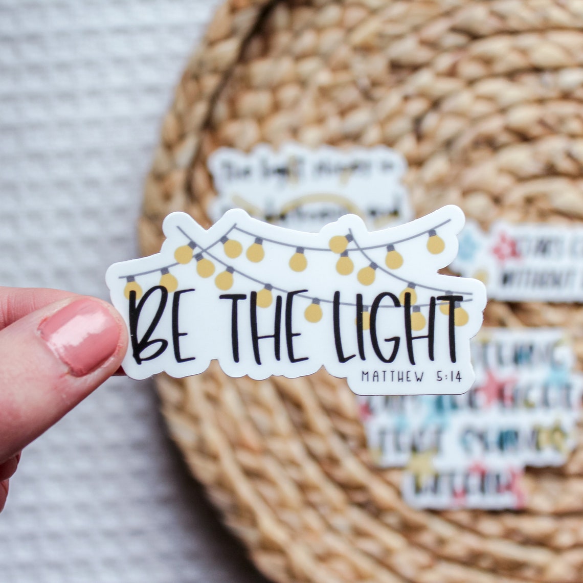 Be the Light Sticker Vinyl Sticker Inspirational Sticker - Etsy