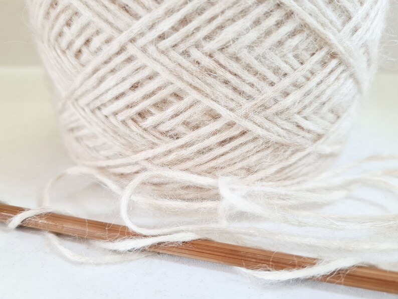 Pecci Filati Volpino Reserved Gray Cream Alpaca Yarn | Etsy