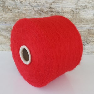 Silk Cone Yarn Red 1330gr Merino Spool Yarn Machine Yarn - Etsy