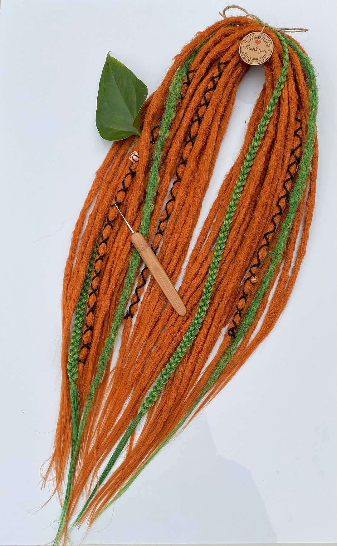 Forest Edition / Witch Style Dreads / Ginger With Green Dreads Braids ...