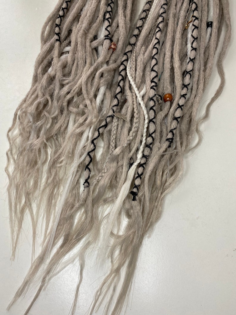 Silver White Curly Dreads / Synthetic Dreadlocks Extensions - Etsy