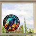 Crow Stained Glass Window Cling | 8" Suncatcher - Etsy