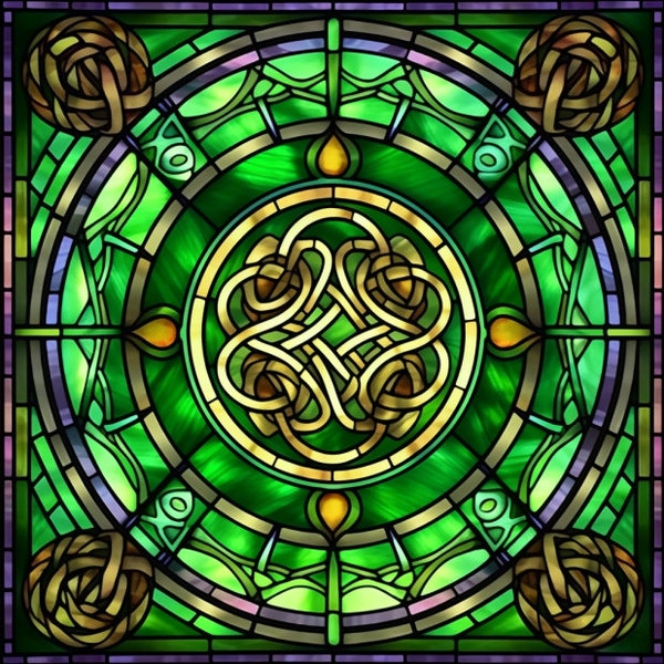 Celtic Stained Glass - Etsy