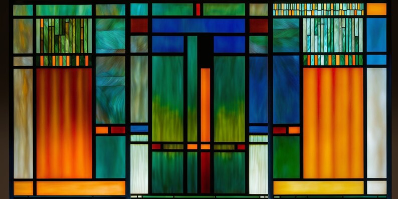 Frank Lloyd Wright Window Film Personalized Customized Faux - Etsy