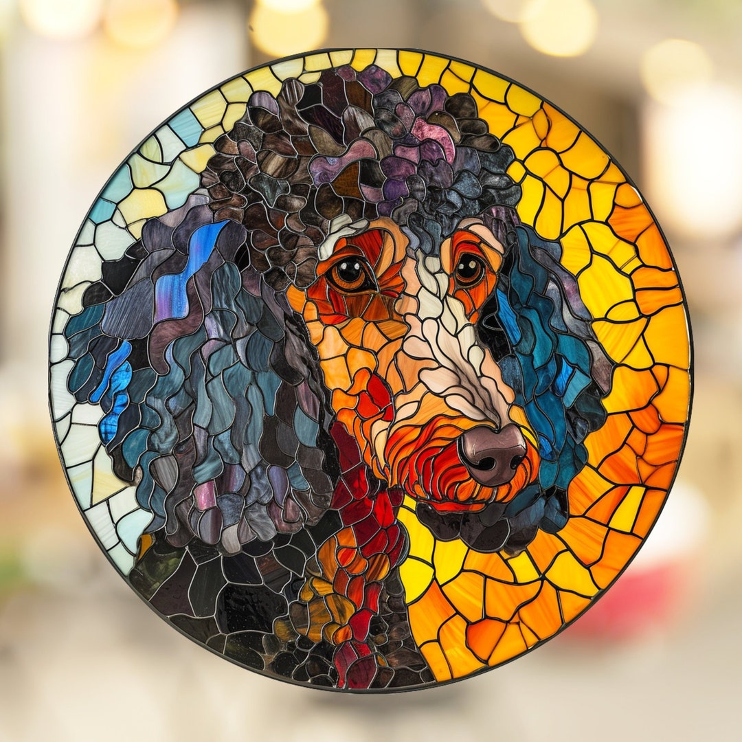 Poodle Stained Glass Window Cling Window Decal Sticker Window Cling for ...