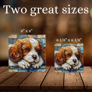 Cavalier King Charles Spaniel Puppy Ceramic Tile Art Wall Tile ...