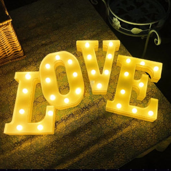 Light up Letters - Etsy