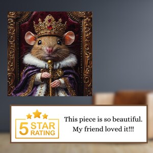 The Rat King Mouse Artwork Ceramic Tile Ratful Mouseful Decor Portrait ...