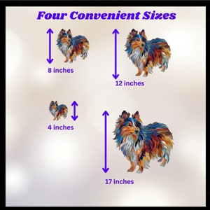 Shetland Sheepdog Dog Stained Glass Window Cling Decal Window Sticker ...