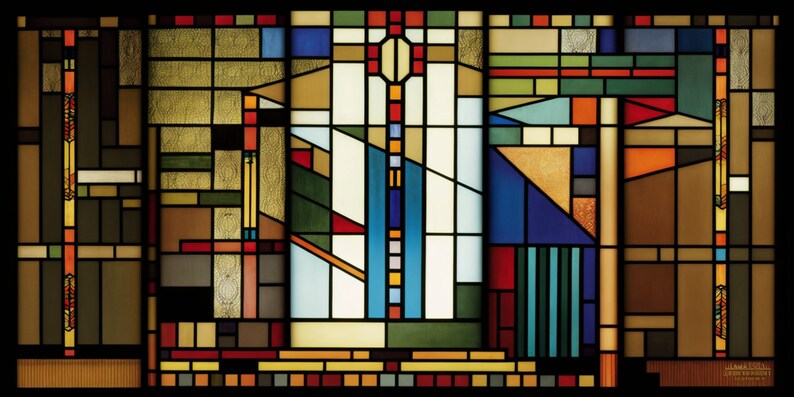 Frank Lloyd Wright Window Film Personalized Customized Faux - Etsy