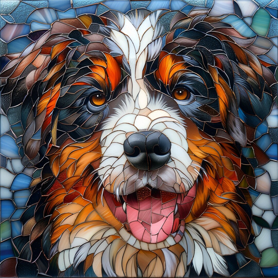 Bernese Mountain Dog Puppy Ceramic Tile Art Wall Tile Bookshelf Book ...