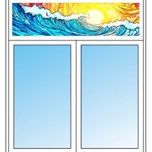 Stained Glass Transom Window Film Custom Transom Window Stained Glass ...