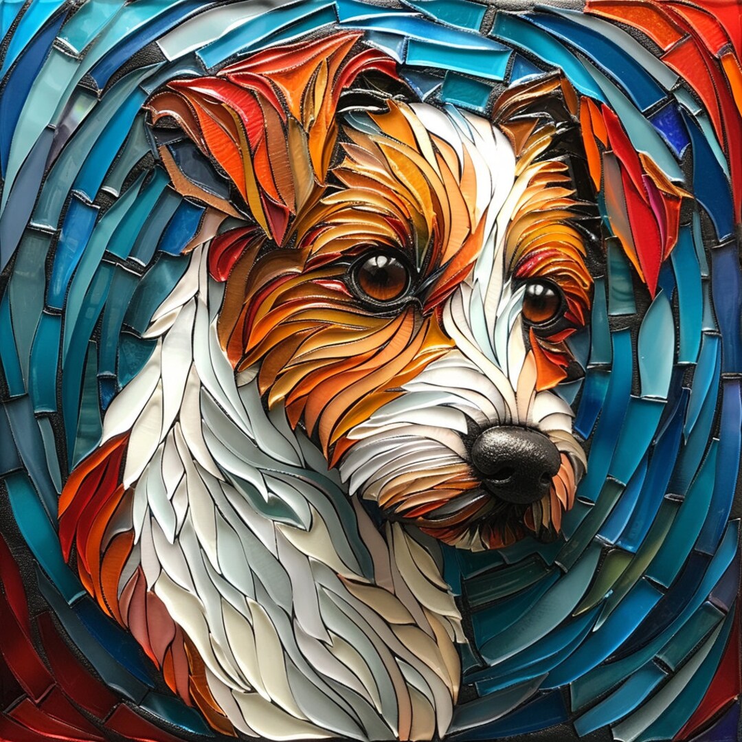 Jack Russell Terrier Ceramic Tile Art Wall Tile Bookshelf Book Nook ...