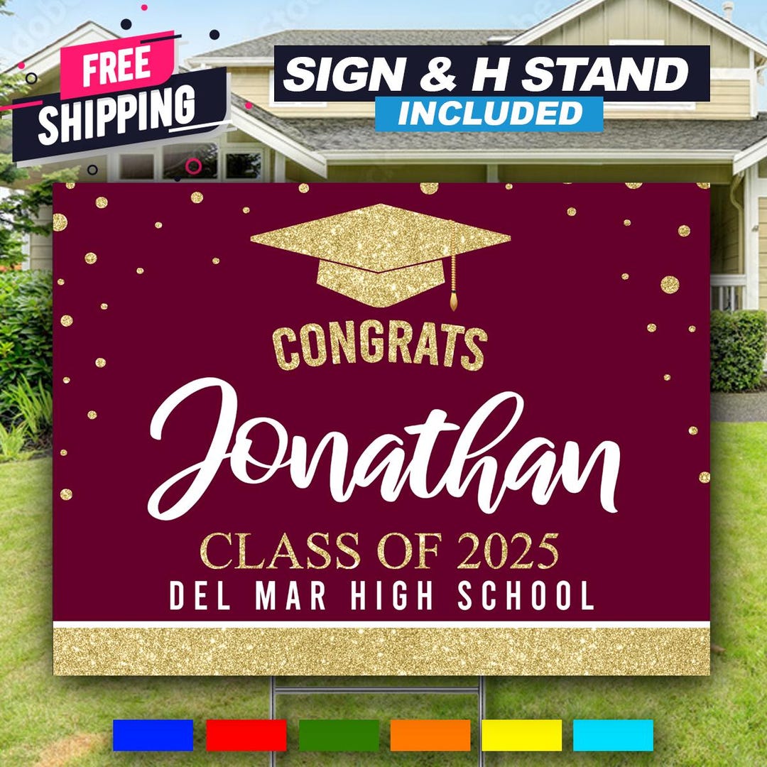 Graduation Yard Sign Class of 2026 Lawn Sign High School or College ...