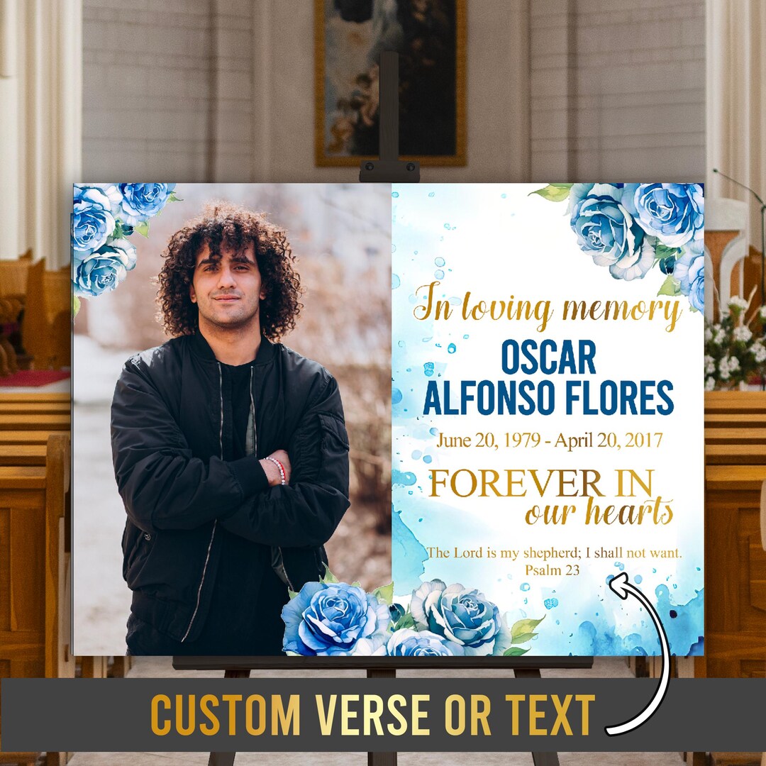 Funeral Welcome Sign Custom Memorial | Funeral Frame Board Sympathy ...