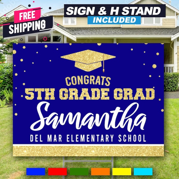 5th Grade Graduation Yard Sign - Etsy