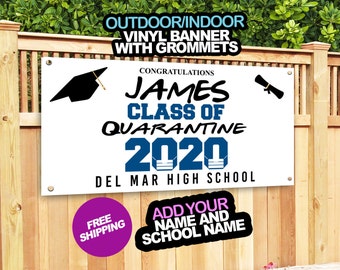 Graduation Banner Class of 2020 FREE SHIPPING High School | Etsy