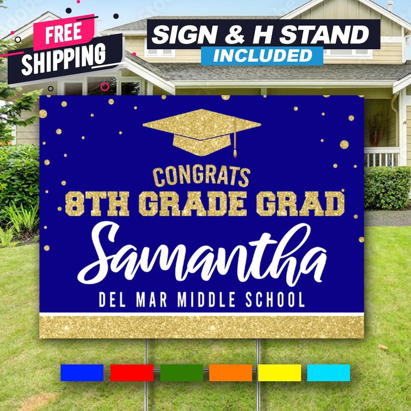 Graduation High School Yard Signs - Etsy