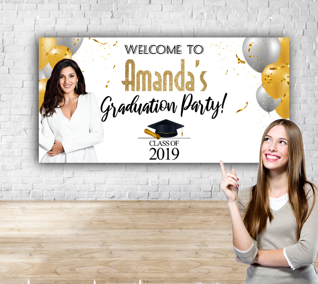 Custom Graduation Banner Backdrop - Etsy