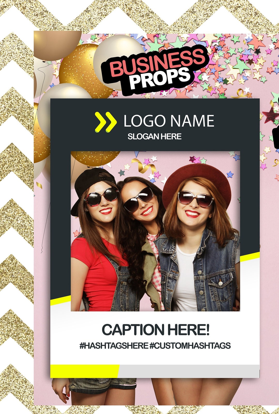 Custom Business Corporate Photo Booth Frame Prop Customize Your Item II ...