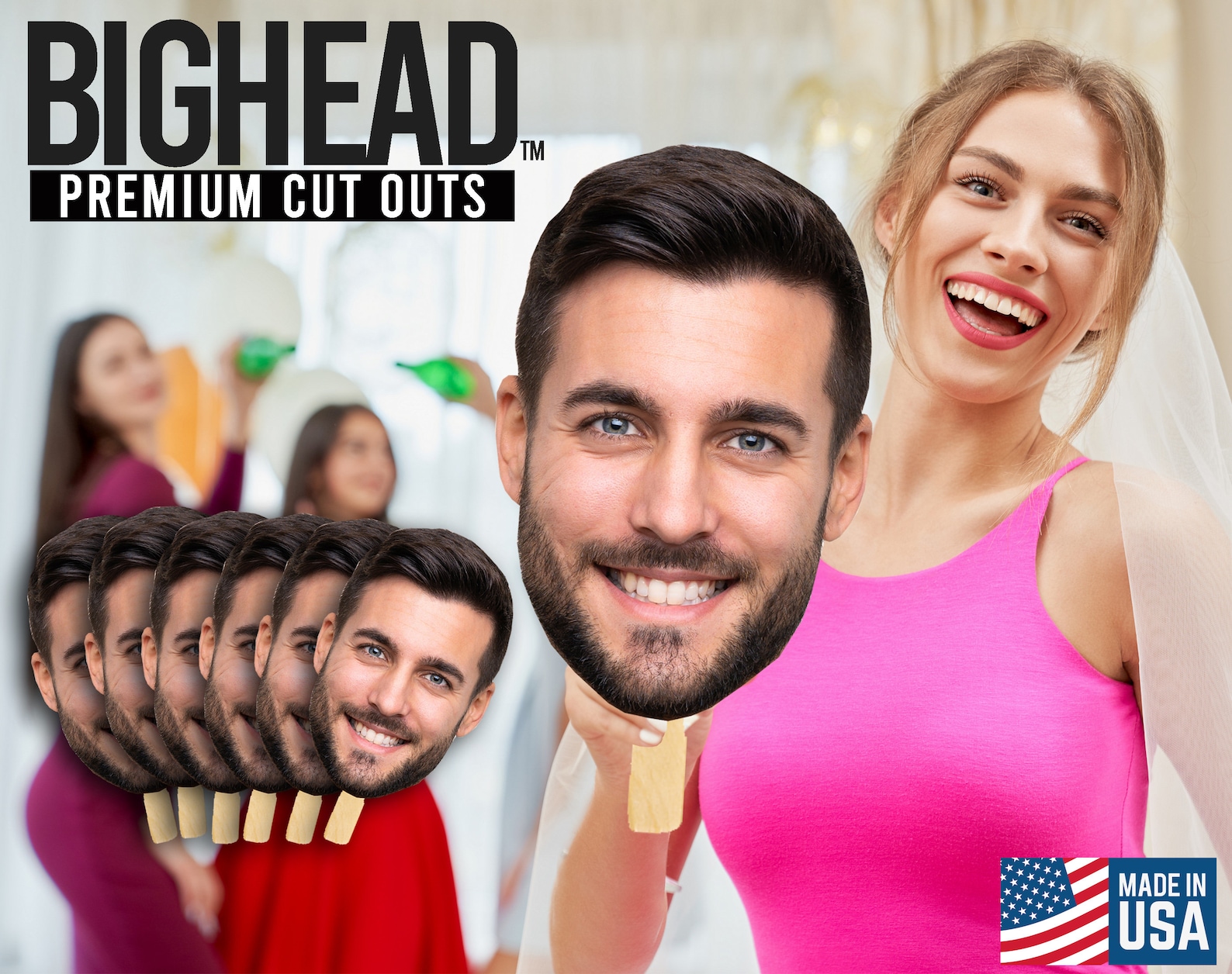 Custom Big Head Cutout Prop - Personalized Face on a Stick for Birthday ...