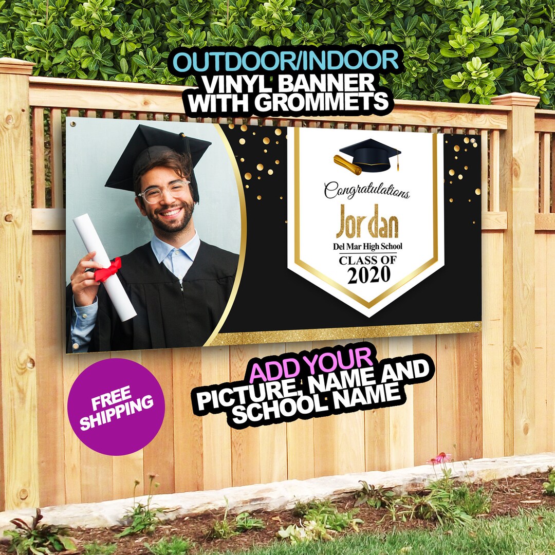 Graduation Banner, Class of 2022 Custom Color FREE SHIPPING, High ...