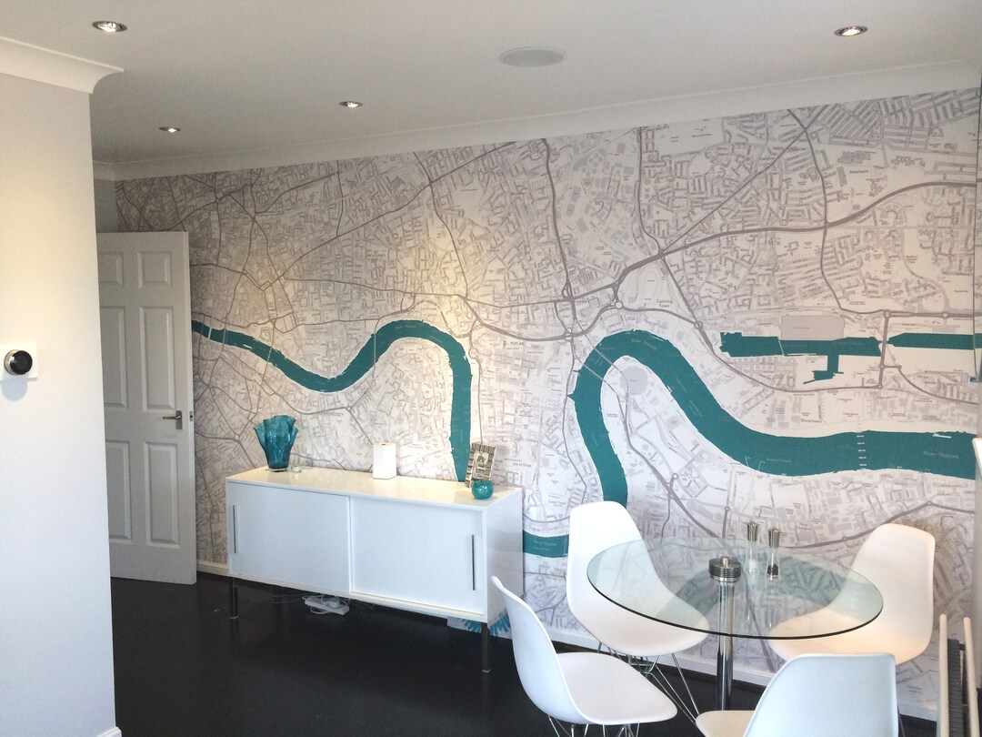 UK Custom Area Map Postcode Wallpaper Mural - OS Ordnance Survey - Non ...