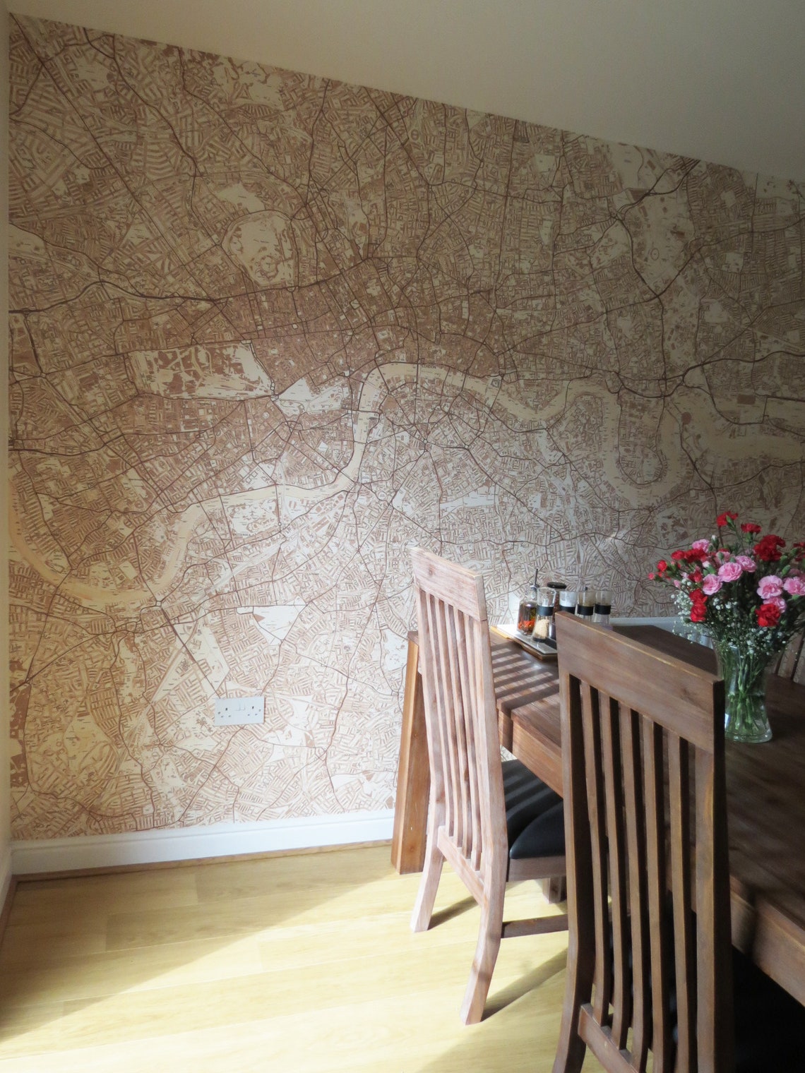 UK Custom Area Map Postcode Wallpaper Mural OS Ordnance | Etsy