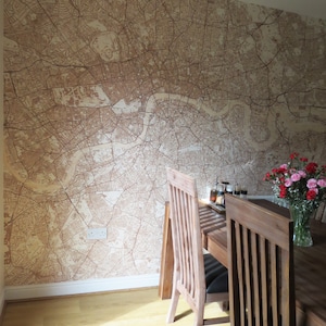 UK Custom Area Map Postcode Wallpaper Mural OS Ordnance Survey Non Woven Wallpaper Home Decor ...