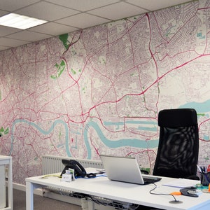 UK Custom Area Map Postcode Wallpaper Mural - OS Ordnance Survey - Non ...