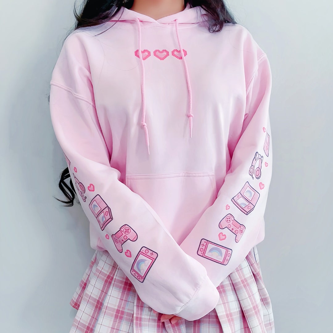Gamer Girl Sweater, Pink Hoodie, Sweater, Pullover, Pink, Pink Sweater ...