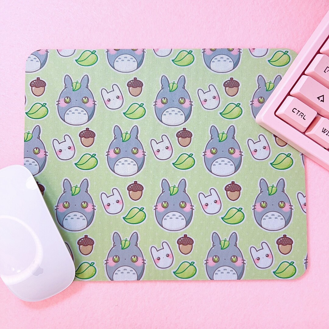 Cute Rabbit Mouse Pad Desk Decor Mouse Pad Green Women Desk - Etsy