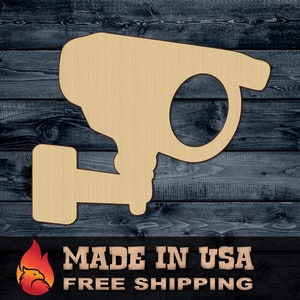 Surveillance Camera Spy Security Video Photo Gift DIY Wood Cutout Shape ...
