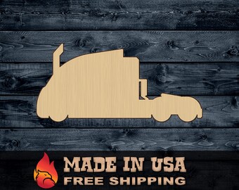 Semi Truck Wood Cutout - Etsy