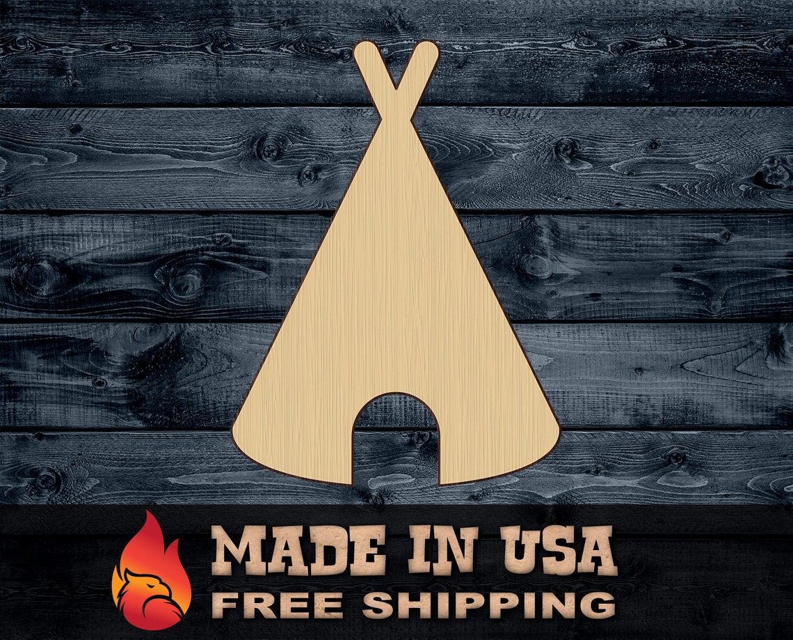 Tee Pee Tent Building Shelter House Wood Cutout Shape - Etsy