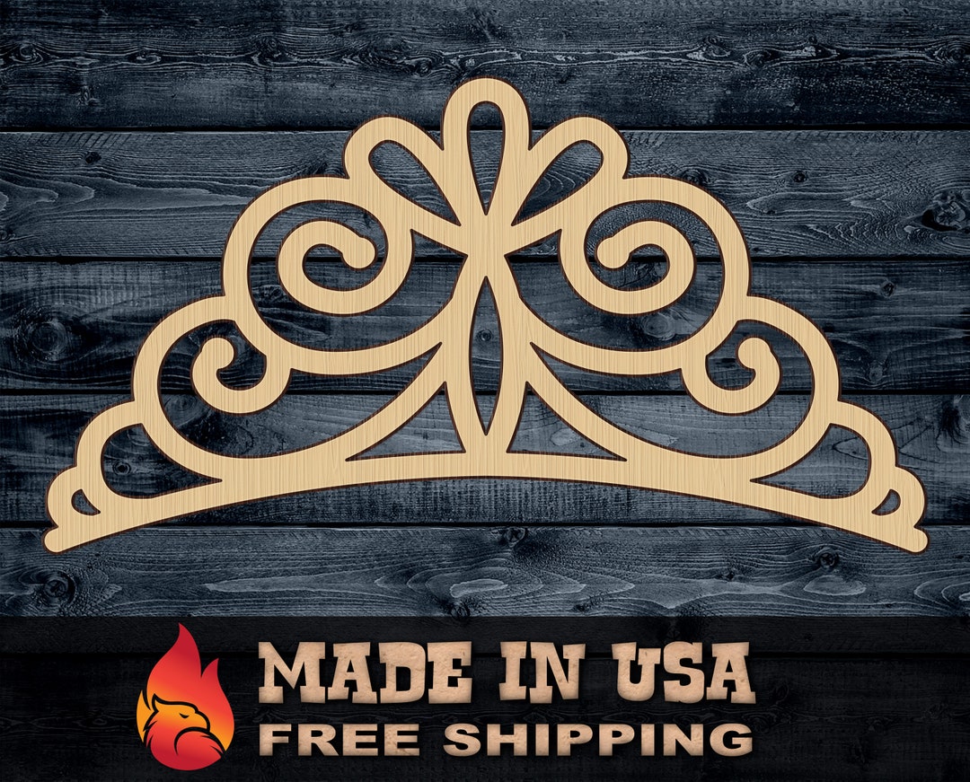 Tiara Crown Princess Gift DIY Wood Cutout Party Shape Blank Unpainted ...