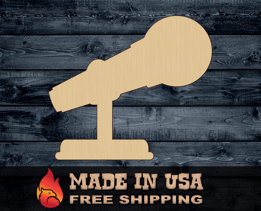 Microphone Mic Music Gift DIY Wood Cutout Silhouette Blank Unpainted ...