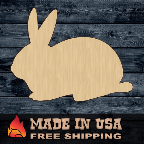 Bunny Easter Baby Wood Cutout Shape Silhouette Blank Unpainted - Etsy