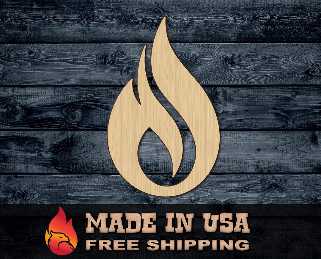 Wood Sign Cutout Flame Campfire Fire 1/4 Inch Thick - Etsy