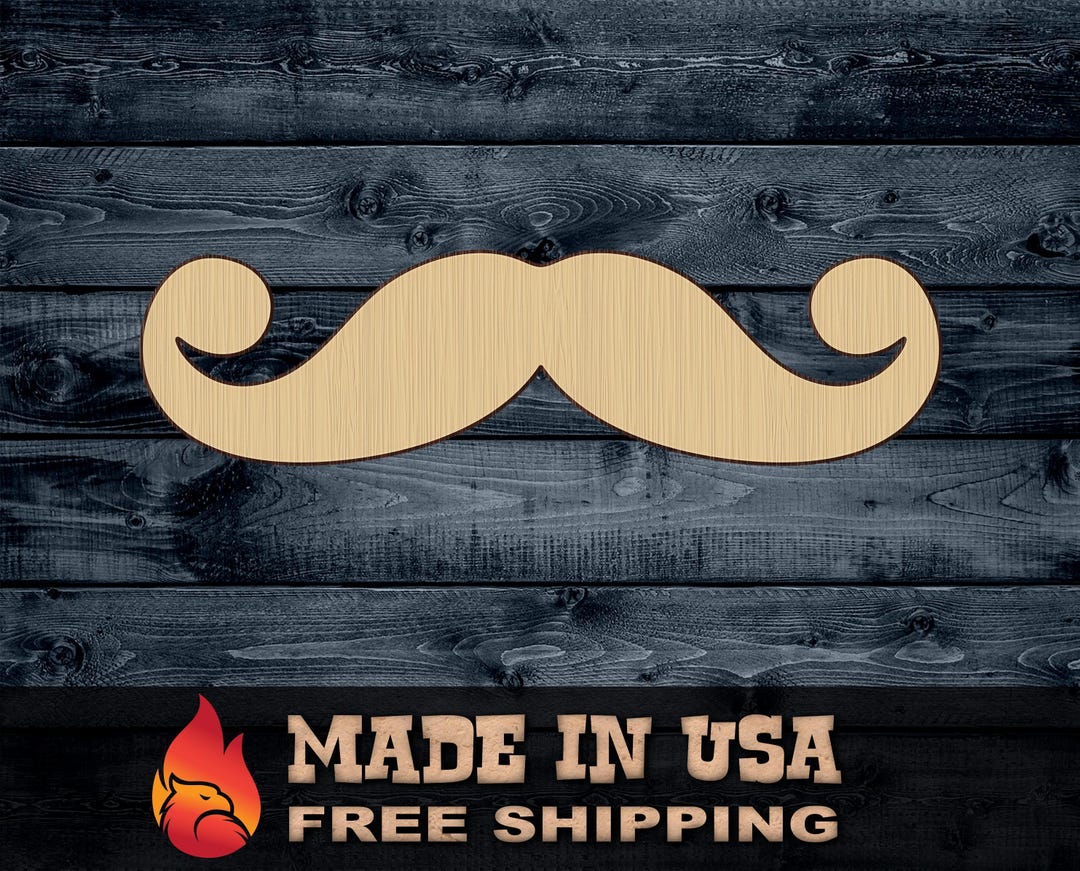 Wood Sign Cutout Mustache 1/4 Inch Thick - Etsy