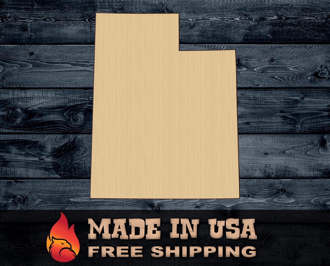 Utah State Wood Cutout Silhouette Blank Unpainted Sign 1/4 - Etsy